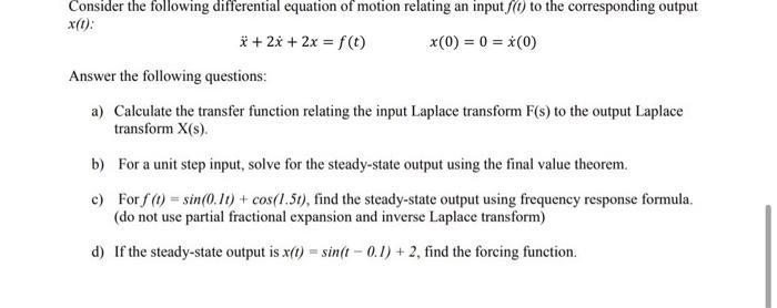 Solved Consider the following differential equation of | Chegg.com
