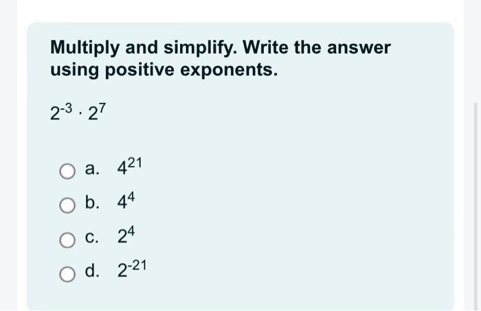 Solved Multiply and simplify. Write the answer using | Chegg.com