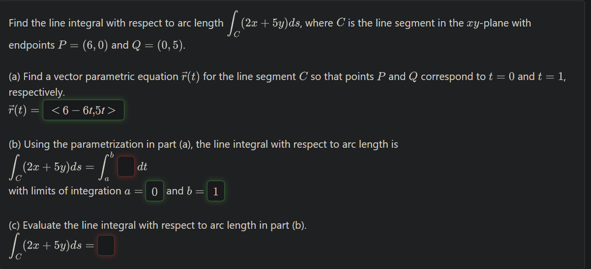 Solved Find the line integral with respect to arc length | Chegg.com
