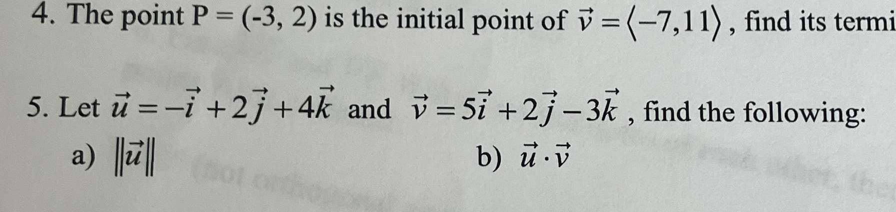 Solved Let vec(u)=-vec(i)+2vec(j)+4vec(k) and | Chegg.com Solved Let vec(u)=-vec(i)+2vec(j)+4vec(k) and | Chegg.com