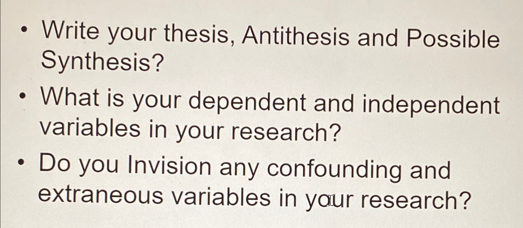 Solved -Write your thesis, Antithesis and Possible | Chegg.com
