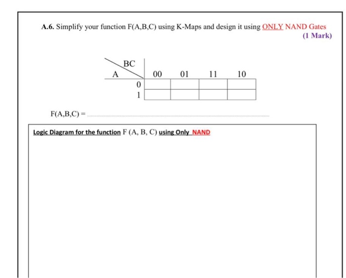 Solved EXERCISE A: For the following Boolean function | Chegg.com