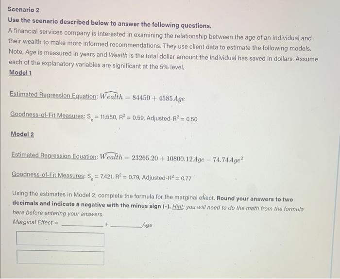 Solved Scenario 2 Use the scenario described below to answer | Chegg.com