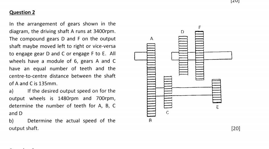 Solved In the arrangement of gears shown in the diagram, the | Chegg.com