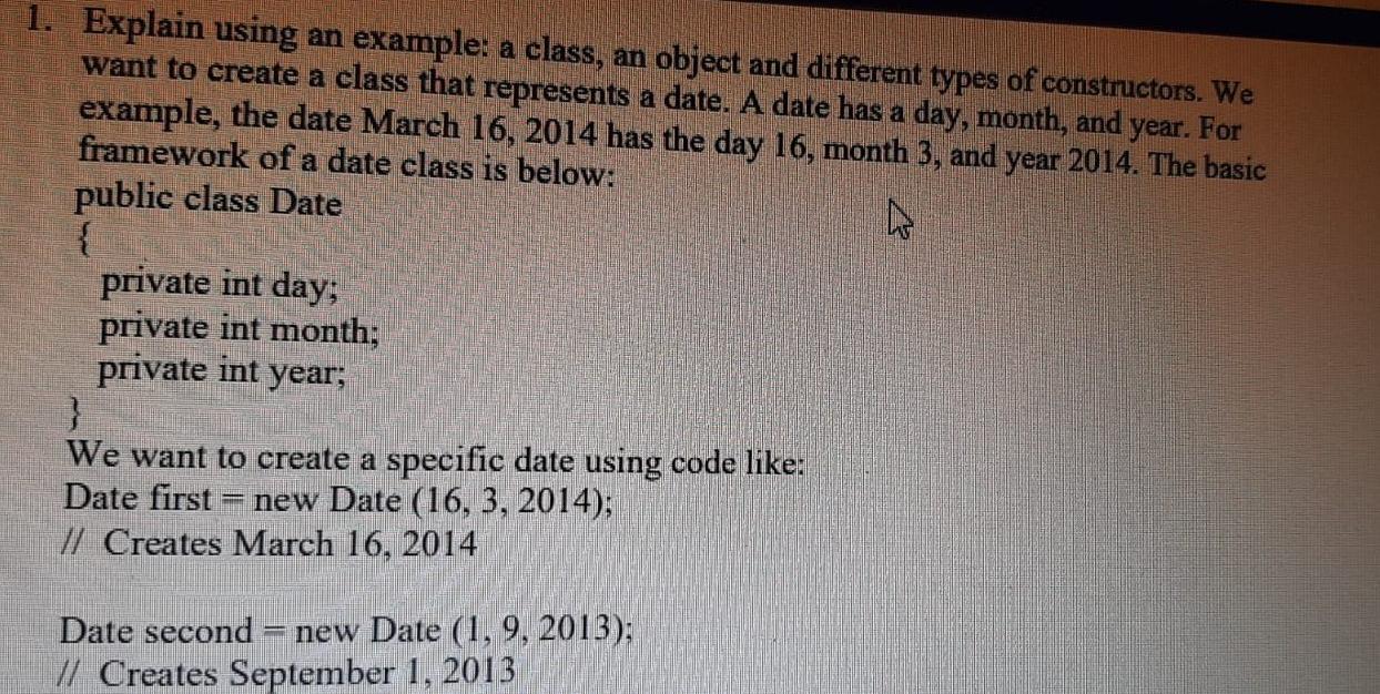 Solved write a java program1. Explain using an example: a | Chegg.com