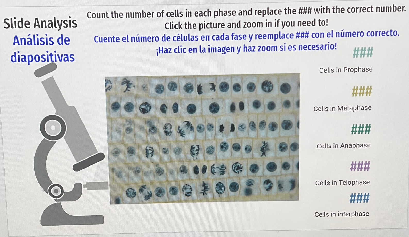 Solved Slide Analysis Count the number of cells in each | Chegg.com