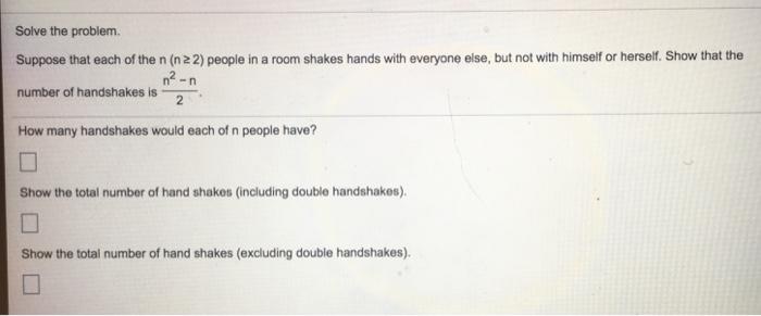 Solved Solve the problem Suppose that each of the n(n 22) | Chegg.com