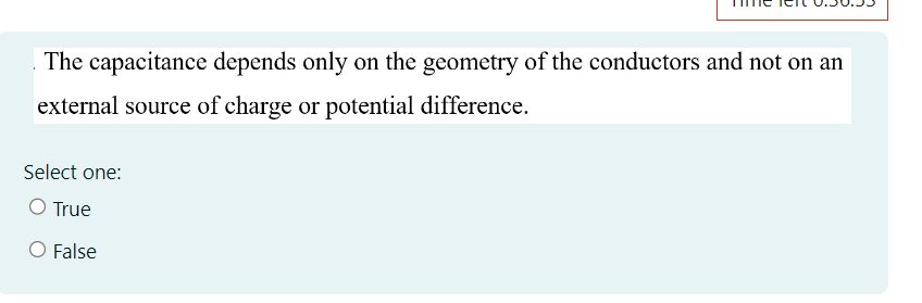 Solved The capacitance depends only on the geometry of the | Chegg.com