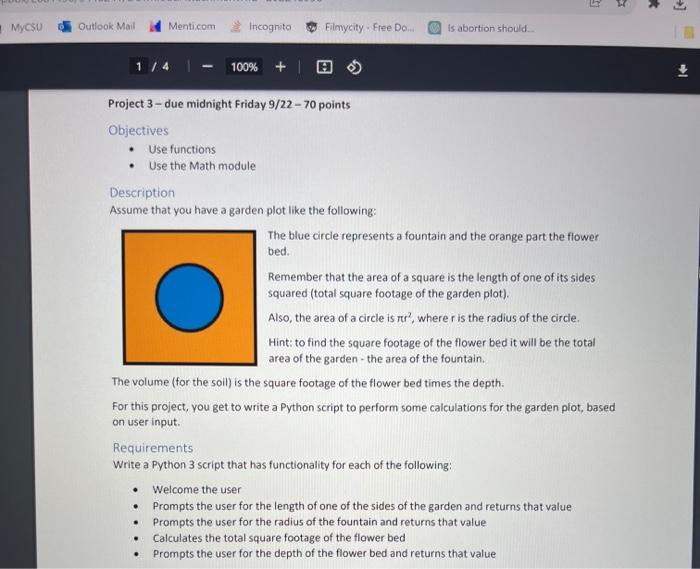 Solved Project 3 - due midnight Friday 9/22−70 points | Chegg.com