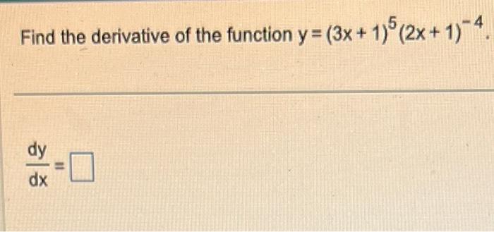 Solved Find the derivative of the function | Chegg.com