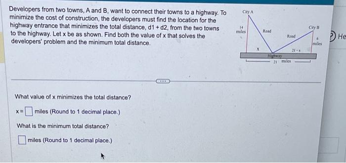 Solved Developers from two towns, A and B, want to connect | Chegg.com