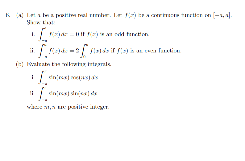 Solved (a) ﻿Let a ﻿be a positive real number. Let f(x) ﻿be a | Chegg.com