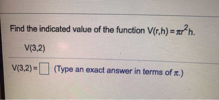Solved Find the indicated value of the function f of a | Chegg.com