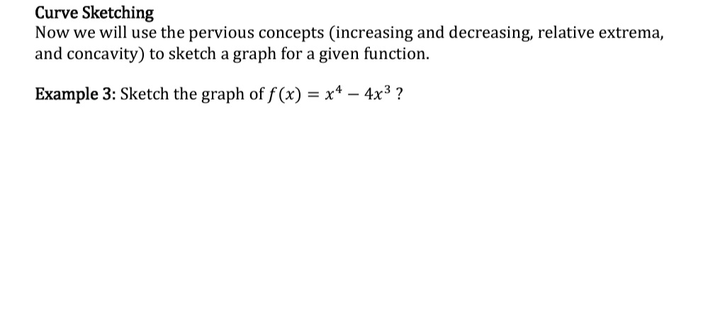 Solved Curve SketchingNow we will use the pervious concepts | Chegg.com
