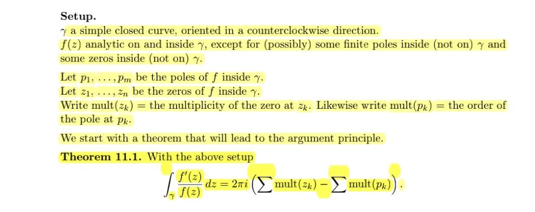 Solved Setup. γ a simple closed curve, oriented in a | Chegg.com