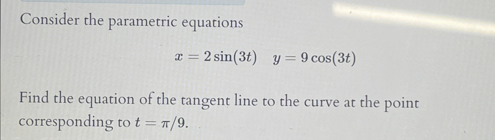 Solved Consider the parametric | Chegg.com
