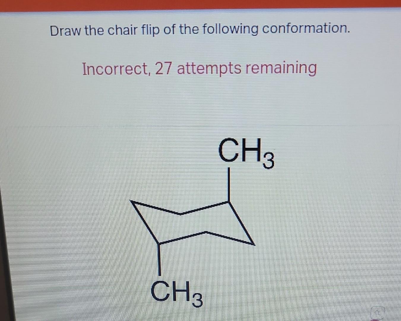 Solved Draw the chair flip of the following conformation. | Chegg.com