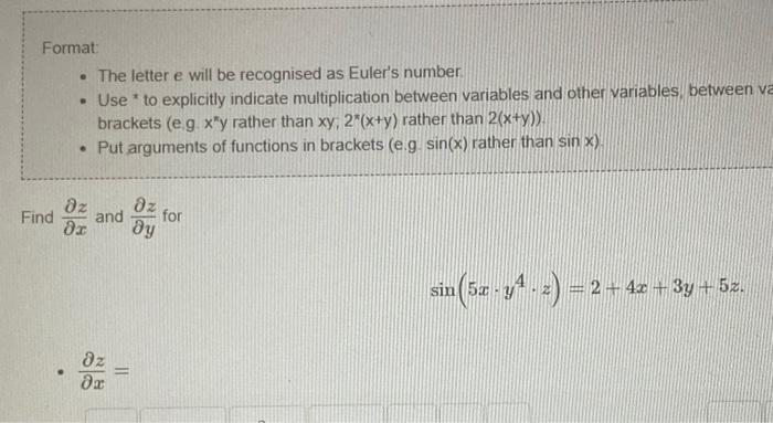 Solved Format: - The letter e will be recognised as Euler's | Chegg.com