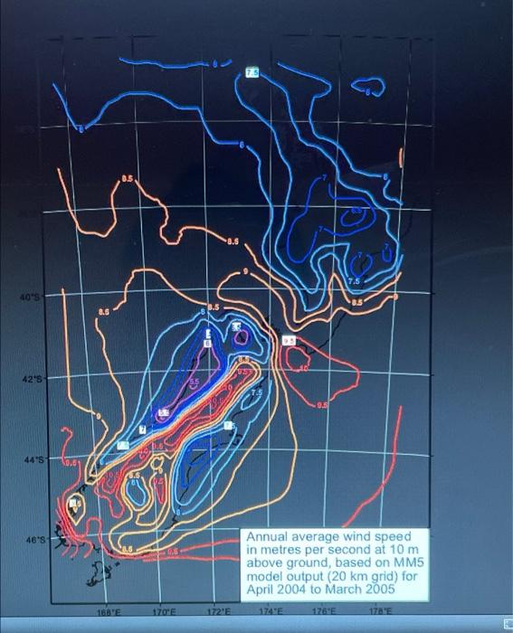 Solved Topographical effects: 2) The map below shows the | Chegg.com