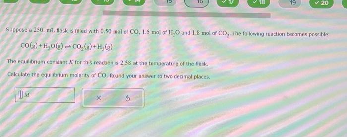 Solved Suppose a 250. mL flask is filled with 0.50 mol of | Chegg.com