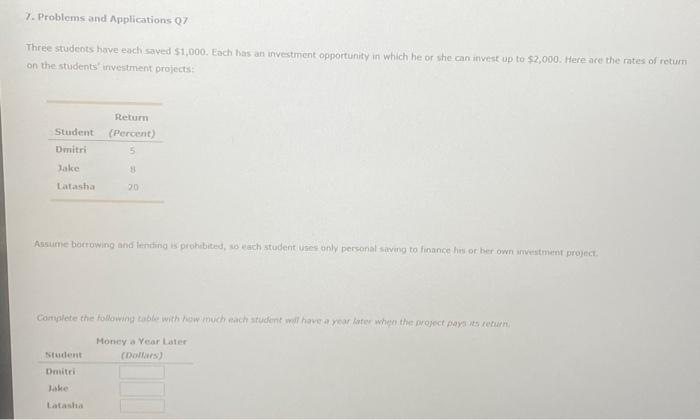Solved 7. Problems and Applications Q7 Thrée students have | Chegg.com