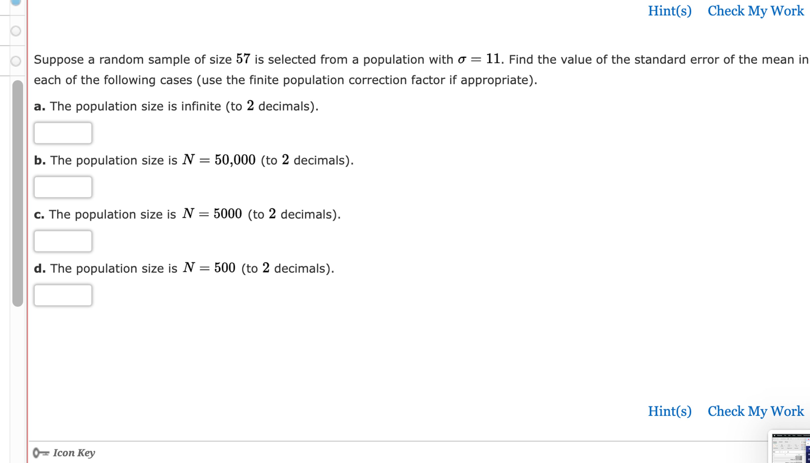 Solved Hint(s) ﻿Check My WorkSuppose a random sample of size | Chegg.com