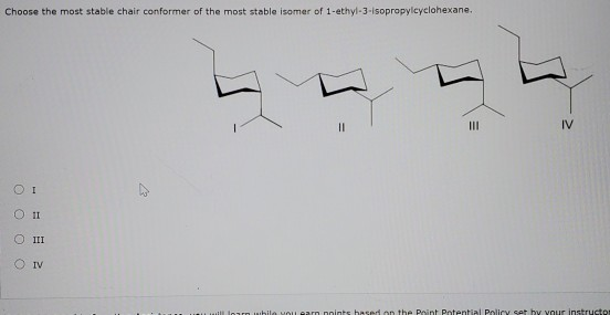 Solved Choose the most stable chair conformer of the most | Chegg.com