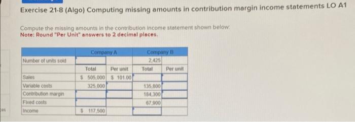 Solved Exercise 218 Algo Computing Missing Amounts In 