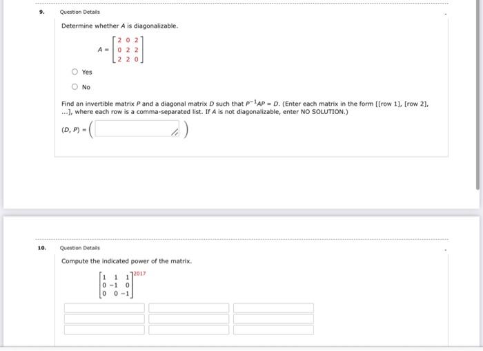 Solved Determine whether A is diagonalizable. | Chegg.com