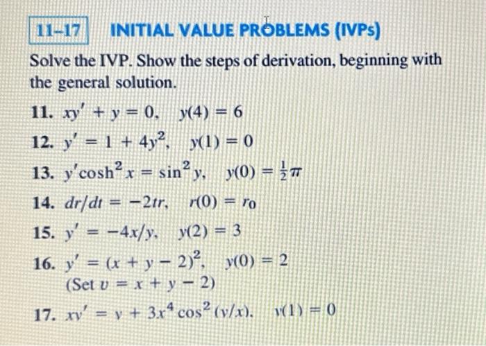 Solved Solve the IVP. Show the steps of derivation, | Chegg.com