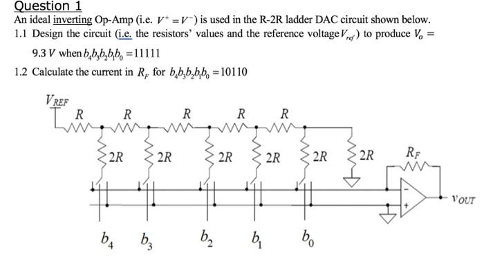 Solved An ideal inverting Op-Amp (i.e. V+=V−) is used in the | Chegg.com