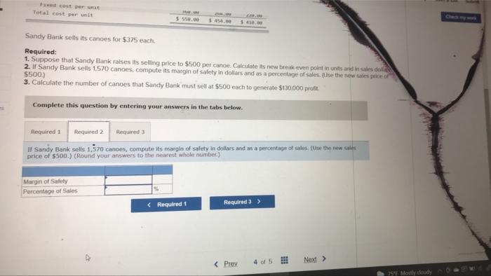 Solved 4 E6-6 (Algo) Identifying Break-Even Point, Analyzing | Chegg.com