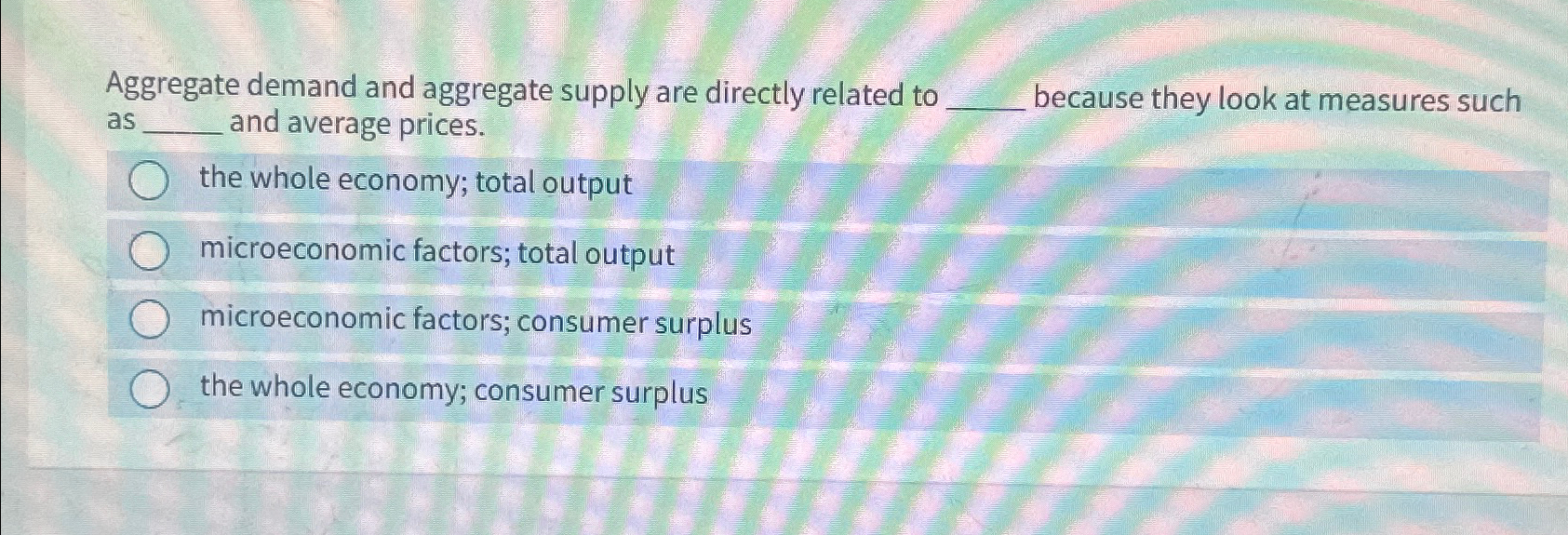 Solved Aggregate demand and aggregate supply are directly | Chegg.com