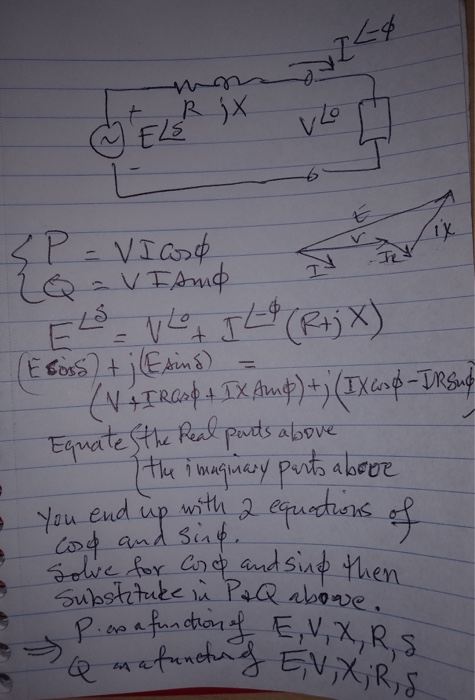 Solved A) Derive the active and reactive power expressions | Chegg.com