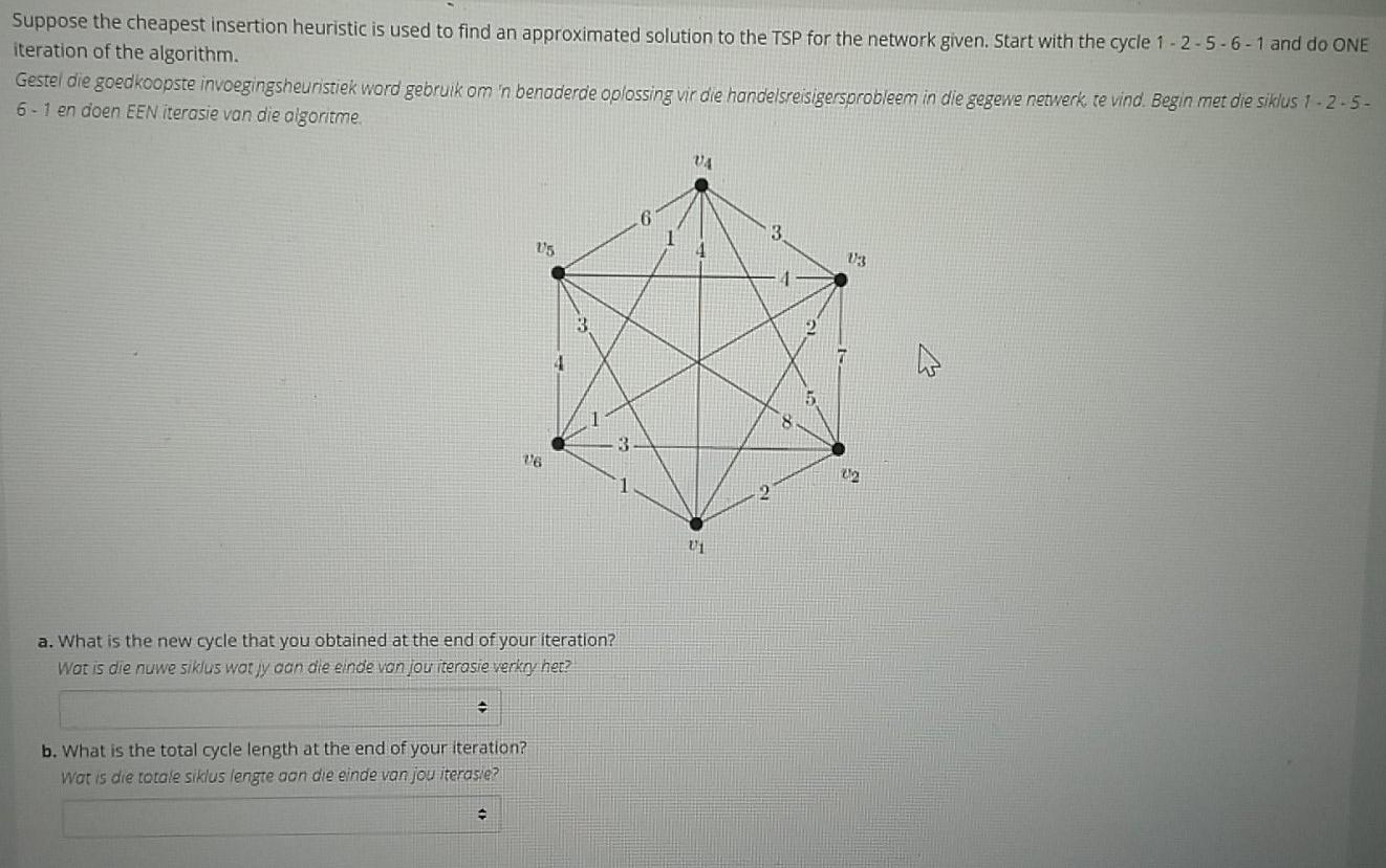 Suppose The Cheapest Insertion Heuristic Is Used To