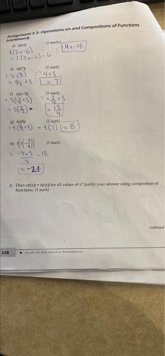 Solved Assignment 2.2: Operations on and Compositions of | Chegg.com