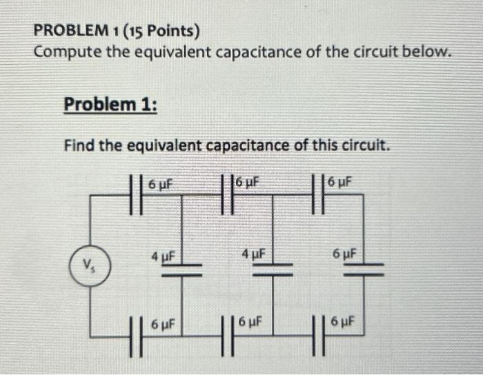 Solved PROBLEM 1 (15 Points) Compute the equivalent | Chegg.com