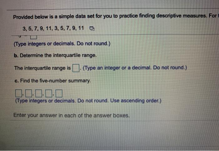 Solved Provided below is a simple data set for you to | Chegg.com
