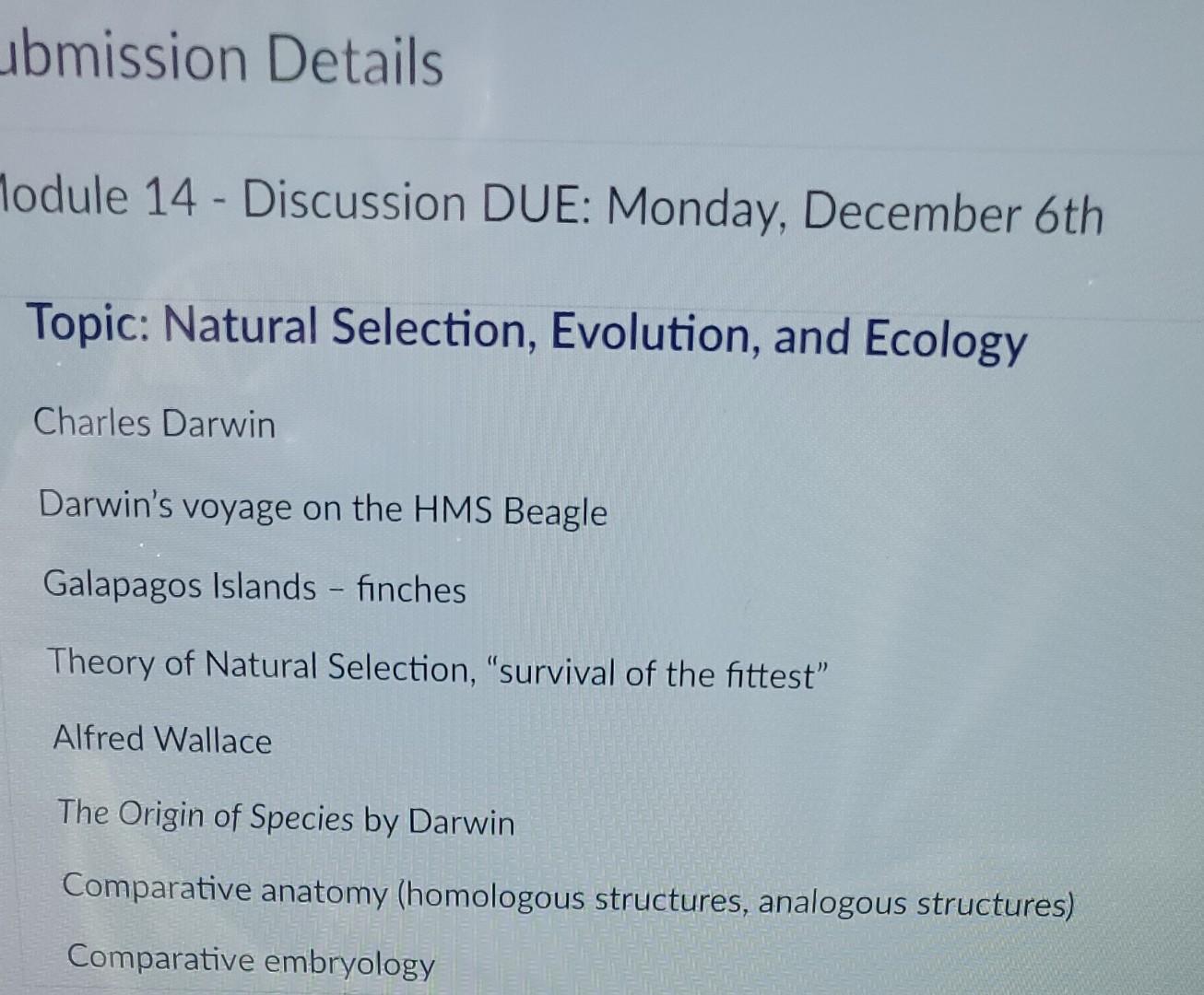 Module 14 - Discussion DUE: Monday, December 6th | Chegg.com