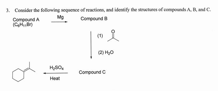 Solved 3. Consider the following sequence of reactions, and | Chegg.com