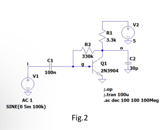 Solved LTspice solution needed. 2) Using the npn BJT 2N3904, | Chegg.com