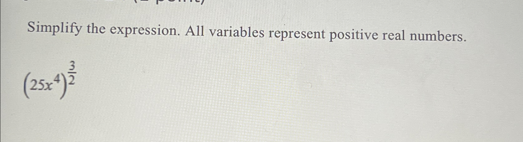 Solved Simplify the expression. All variables represent | Chegg.com