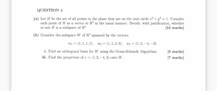 Solved (a) Let H be the set of all points in the plane that | Chegg.com