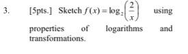 Solved [5pts.] Combine the following into a single logarithm | Chegg.com