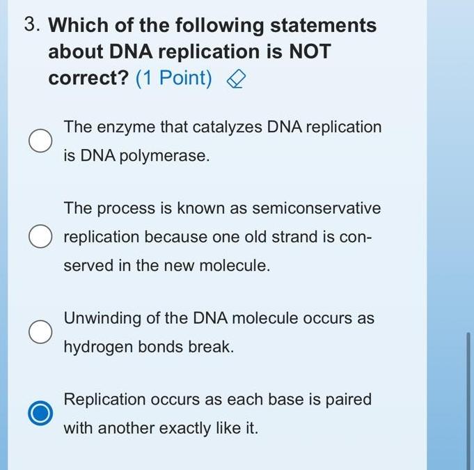 Solved Which of the following statements about DNA | Chegg.com
