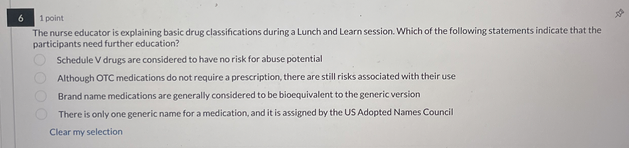 Solved 61 ﻿pointThe nurse educator is explaining basic drug | Chegg.com