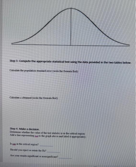 Step 3. Compute the appropriate statistical test | Chegg.com