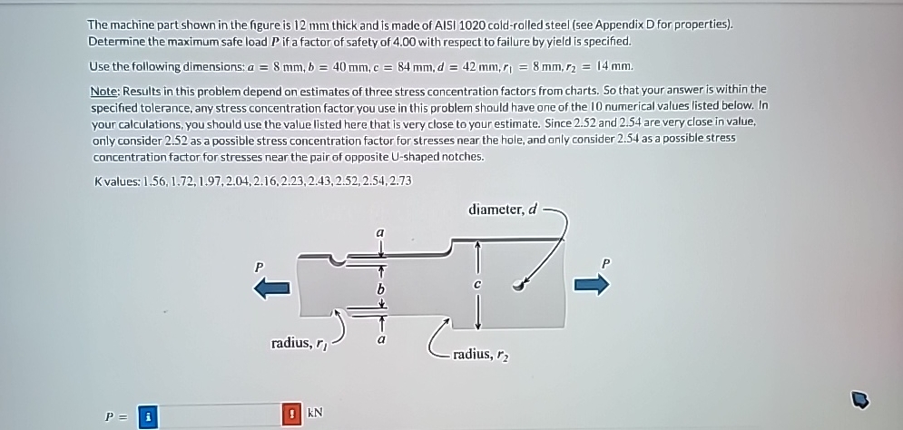 Solved The machine part shown in the figure is 12 ﻿mm thick | Chegg.com