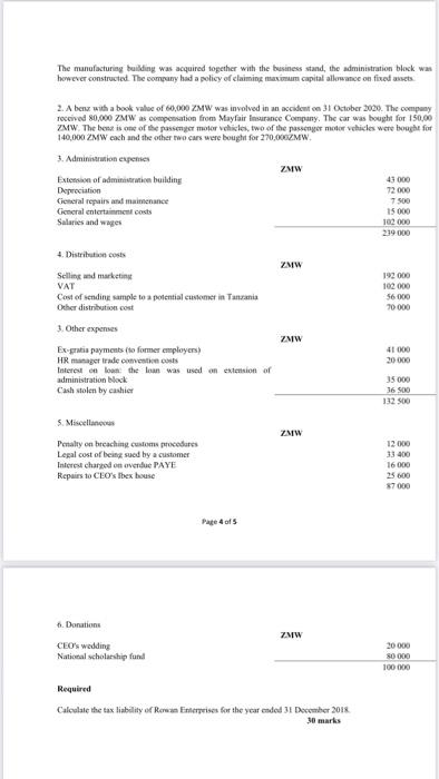 Rowan Enterprises is a company in the business of | Chegg.com