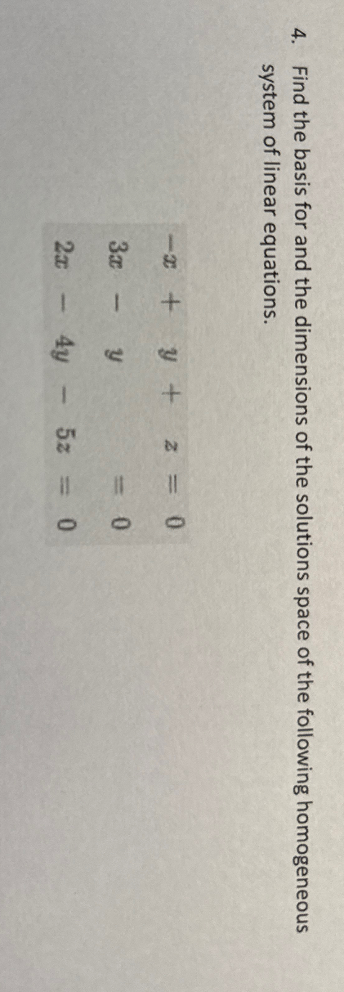Find the basis for and the dimensions of the | Chegg.com